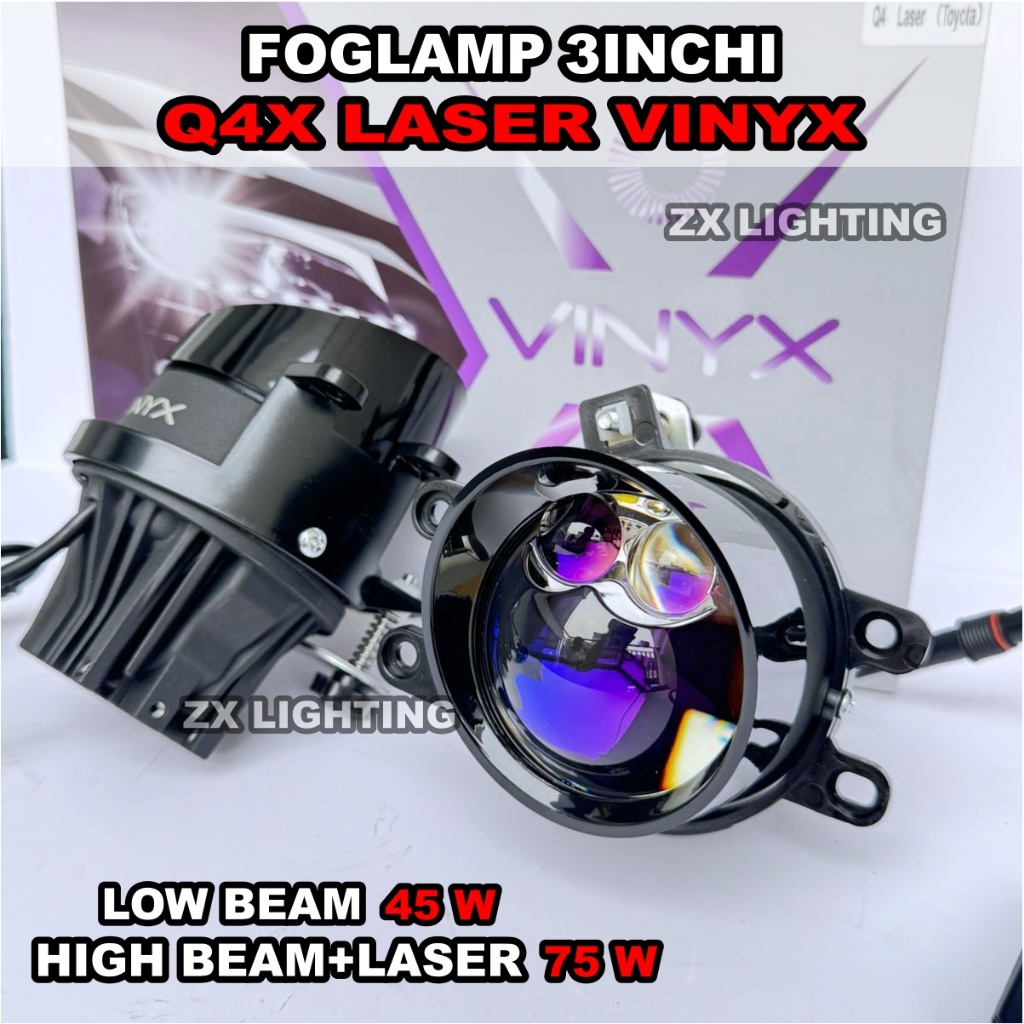 Jual Original vinyx foglamp biled double laser Q4 laser 3 inchi lampu ...