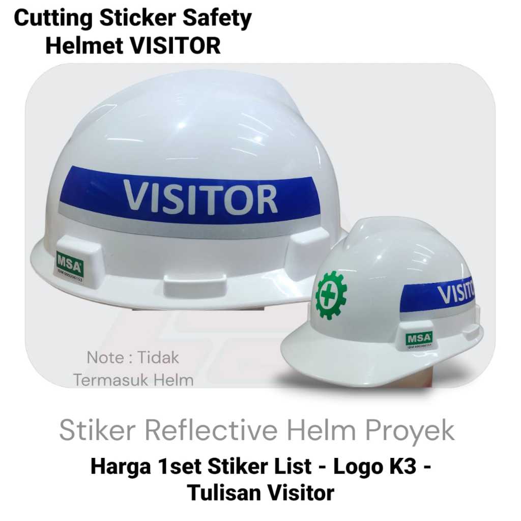 Jual Cutting Sticker Helm K3 Visitor - Stiker Safety Helm Proyek Custom ...