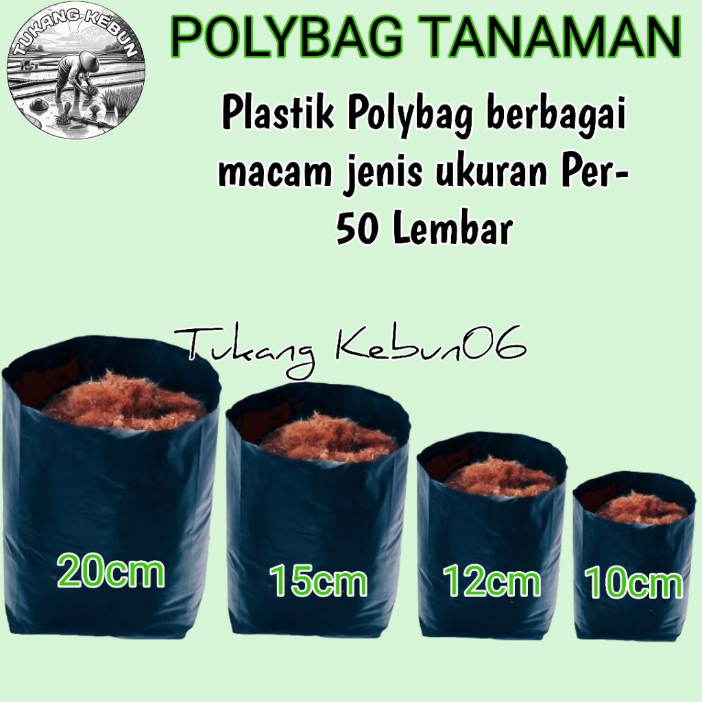 Jual Murah Meriyah Per 50 Lembar Plastik Polybag Bermacam Jenis Ukuran ...