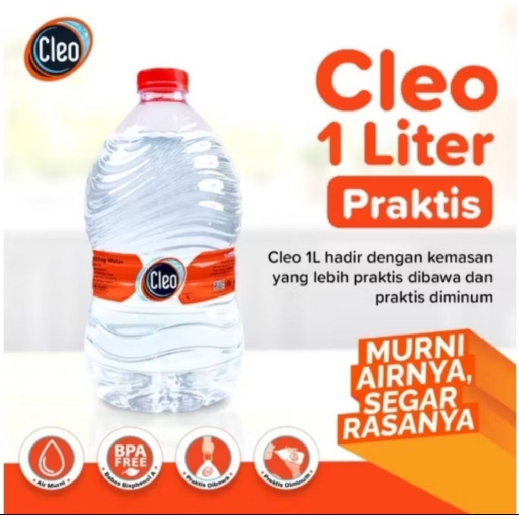 Jual CLEO EDISI TERBARU 1 LITER 1 DUS ISI 12 BOTOL(Bisa kirim luar kota ...