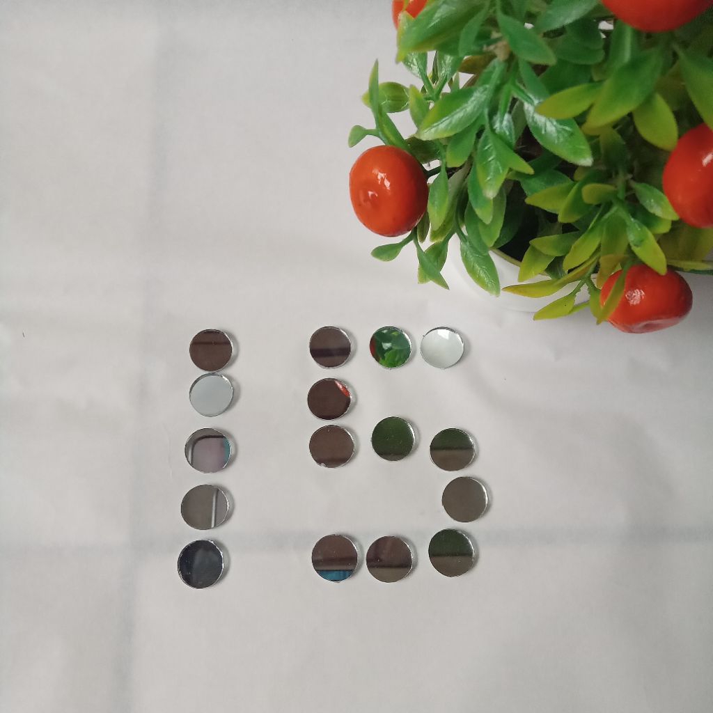 Jual Cermin Kaca bulat Aesthetic Mini 2cm| Bahan diy kerajinan tangan ...