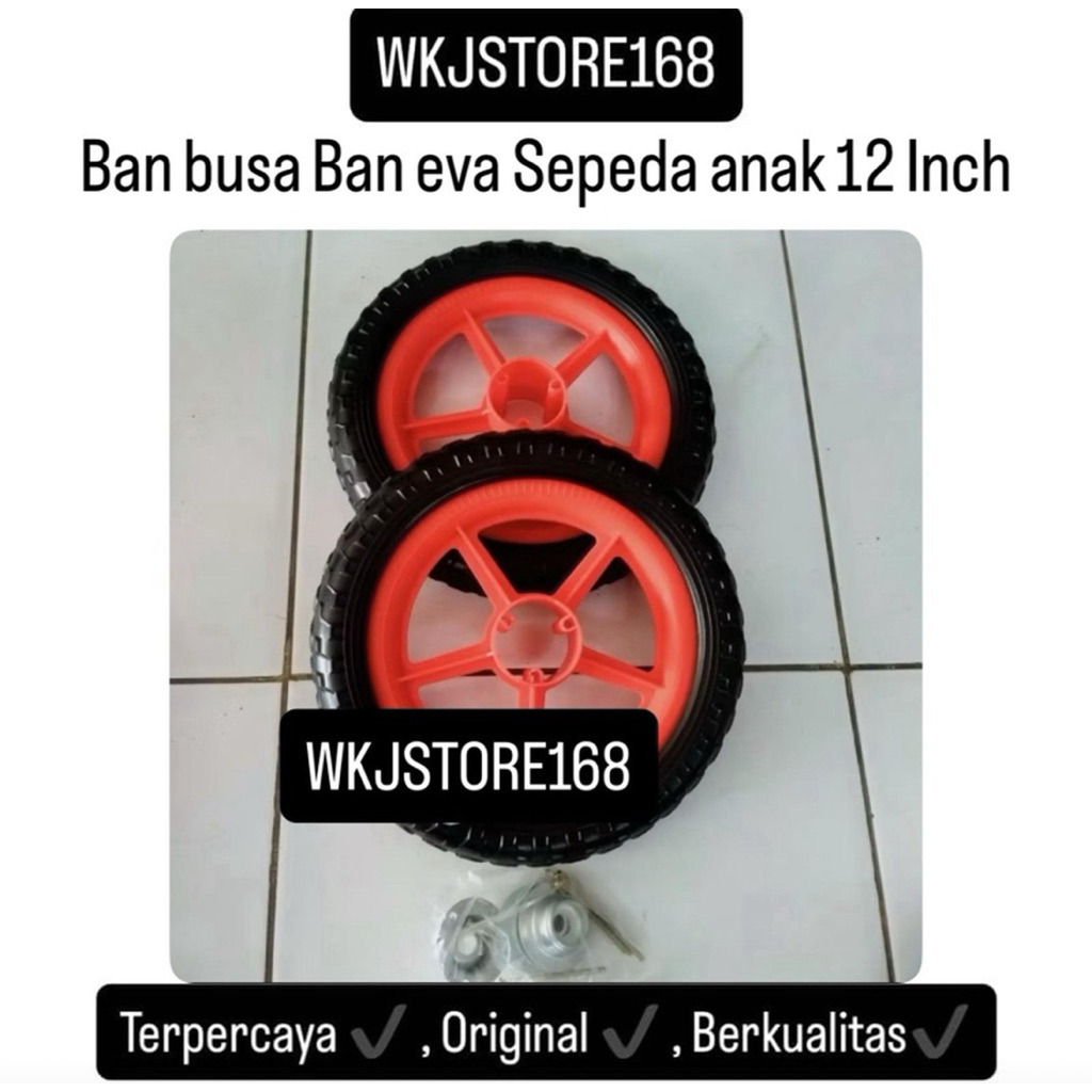 Jual Ban Busa Ban Eva Ban Mati Sepeda Anak Depan Belakang 12 Inch 1 Set ...