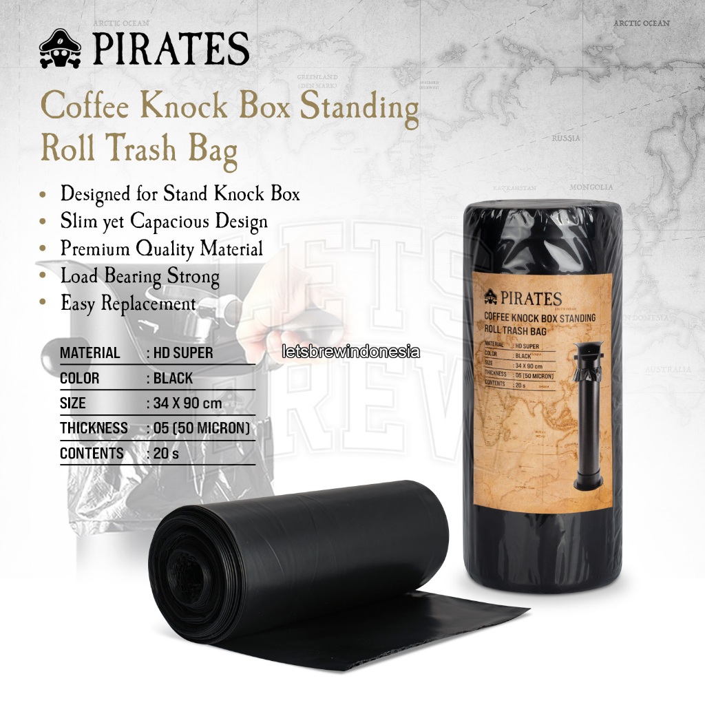 Jual Pirates Kantong Plastik HD Super Wadah Sampah Ampas Kopi Knock Box ...