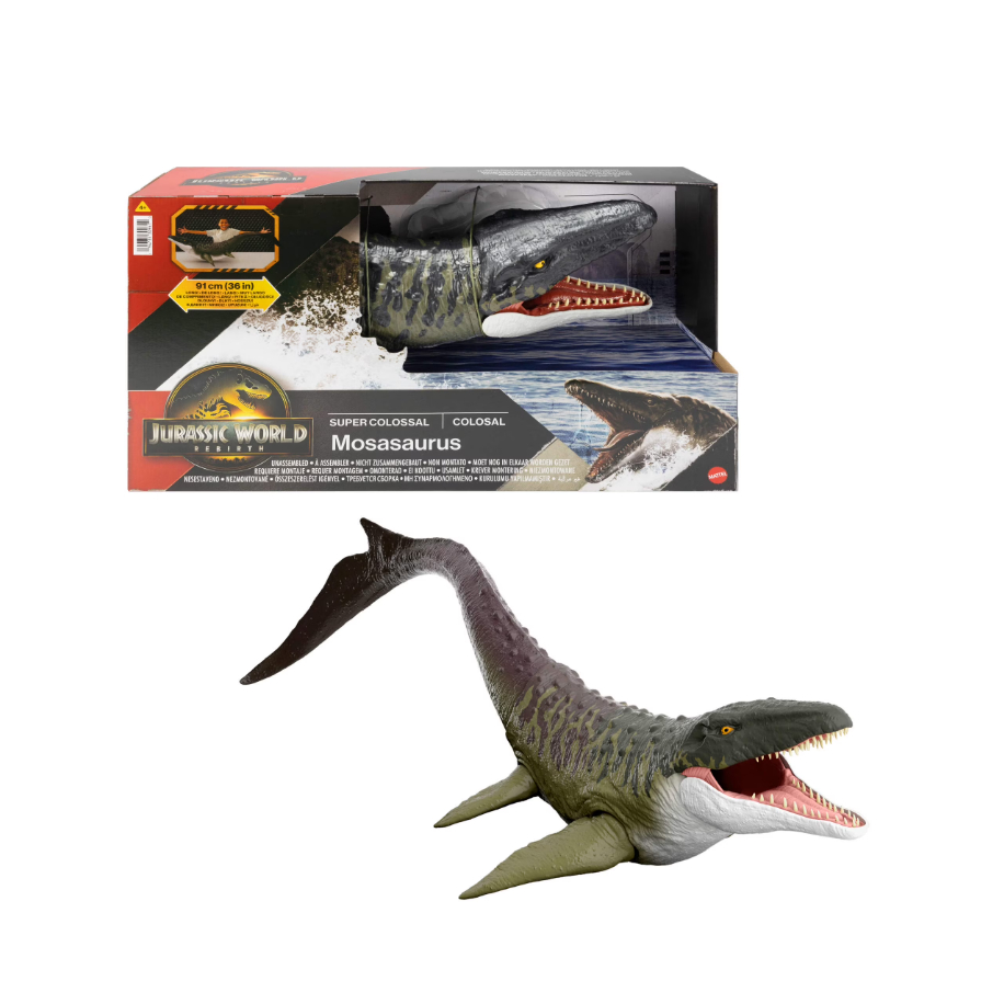 Jual Jurassic World Rebirth Super Colossal Mosasaurus Action Figure ...
