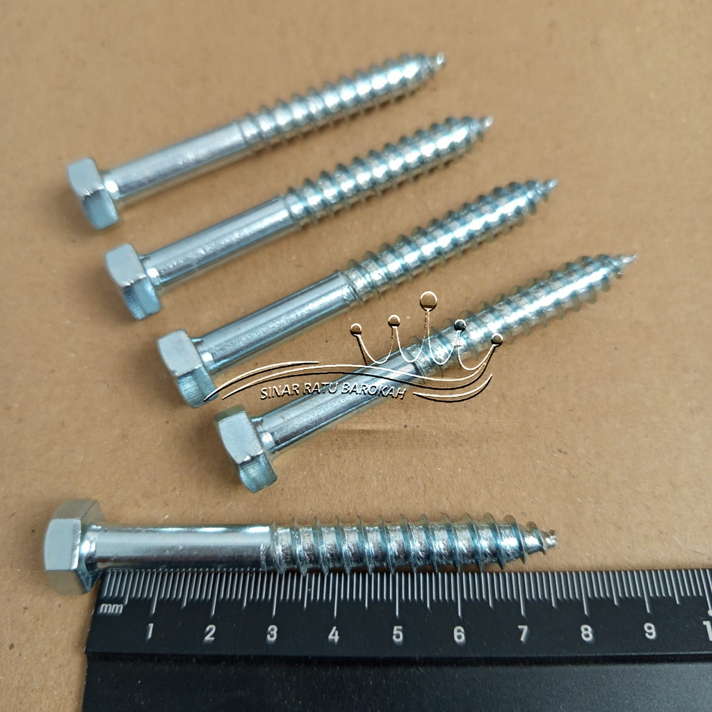 Jual SEKRUP SKRUP LAG SCREW LAGSCREW 3/8 X 3 3/8X3 BAUT DESKRUP KUNCI ...