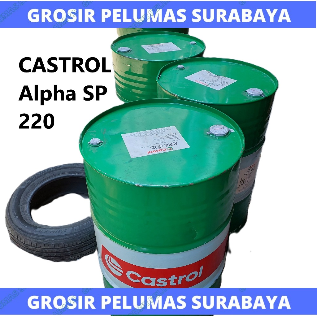 Jual Original CASTROL ALPHA SP 220 Oli Gear box industri DRUM Gear oil ...