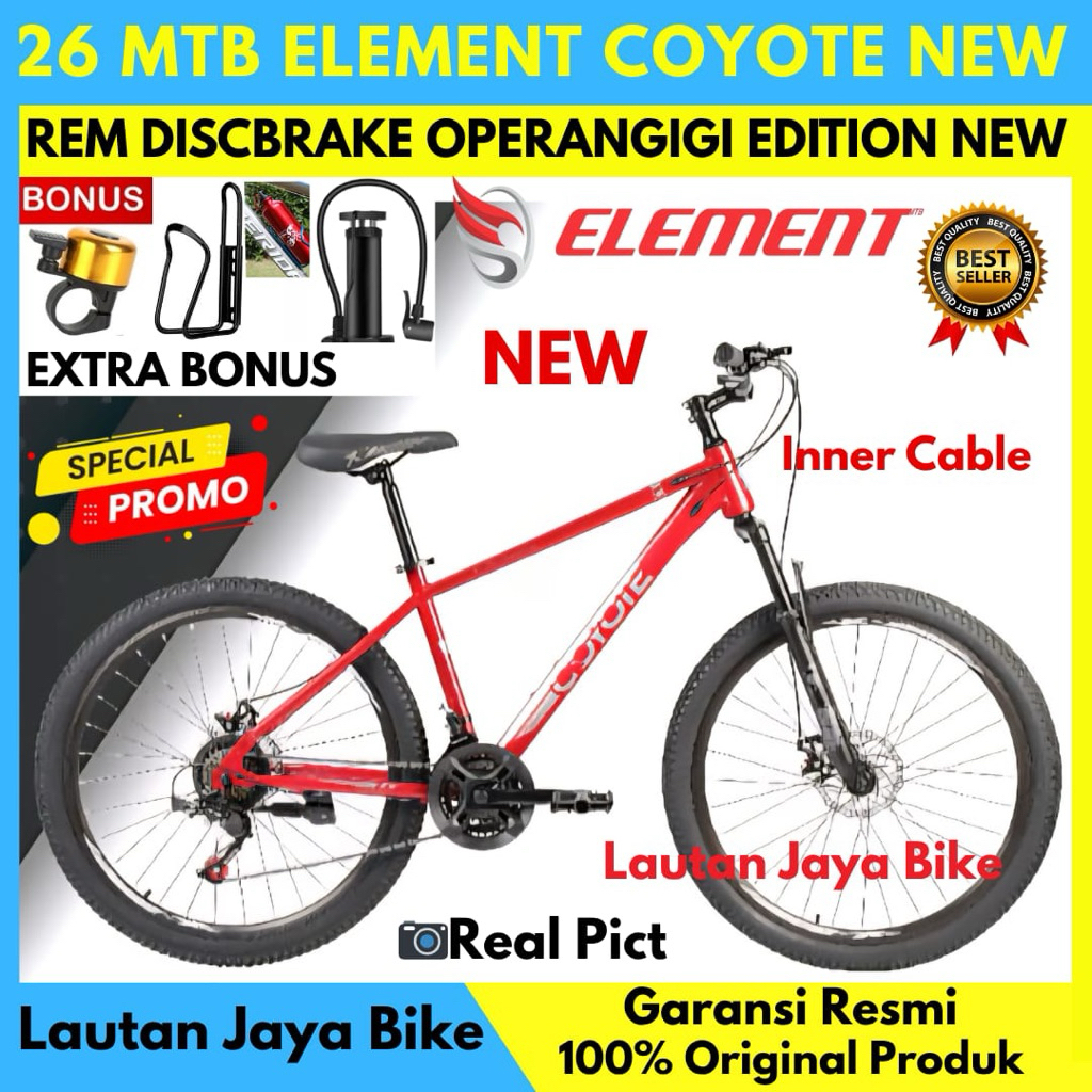 Jual Sepeda Gunung MTB 26 Element Coyote Rem Disbrake Terbaru | Shopee ...