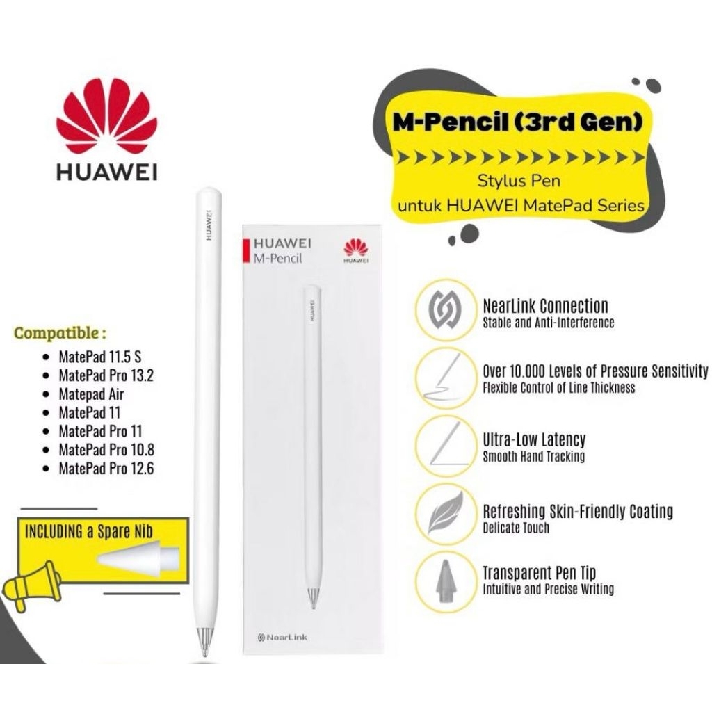Jual Huawei M Pencil 3rd generation Stylus Pen Huawei Original New ...