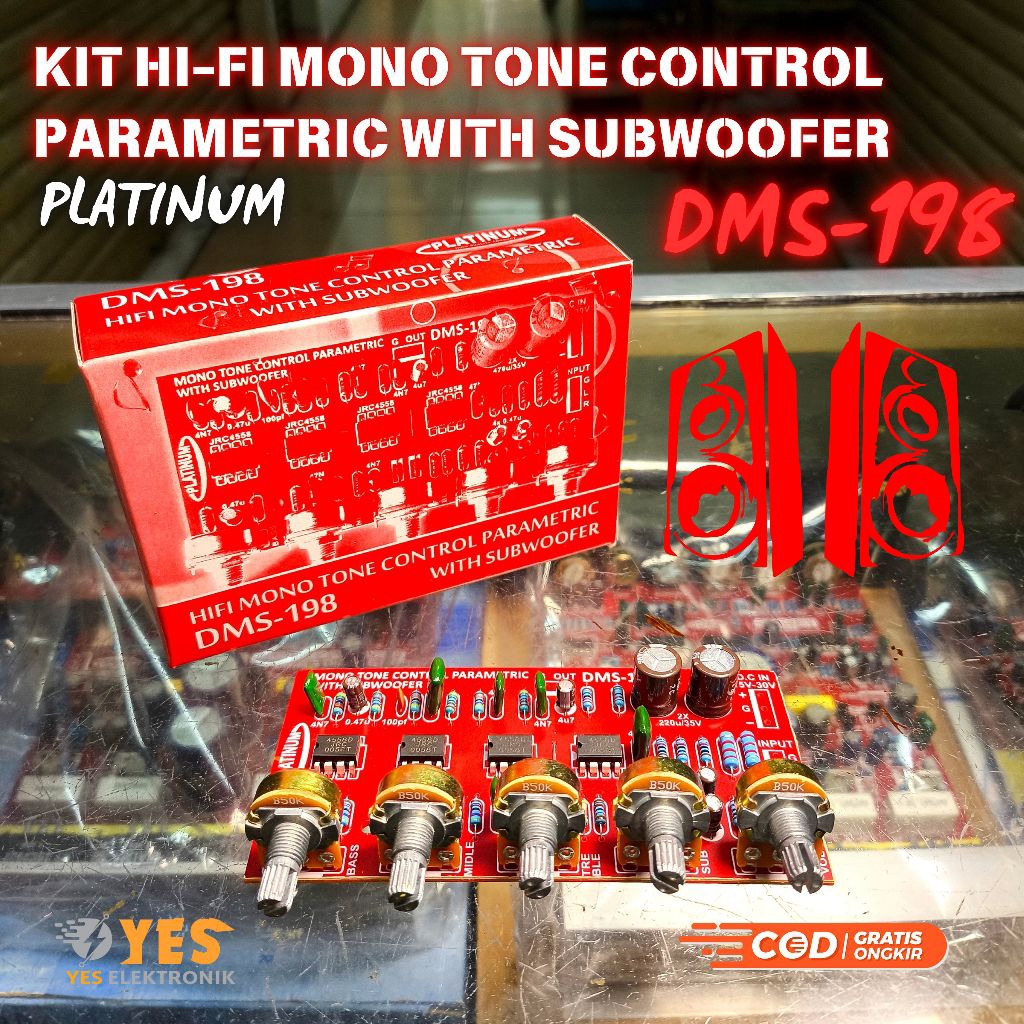 Jual KIT TONE CONTROL MONO PARAMETRIC WITH SUBWOOFER DMS 198 PLATINUM ...