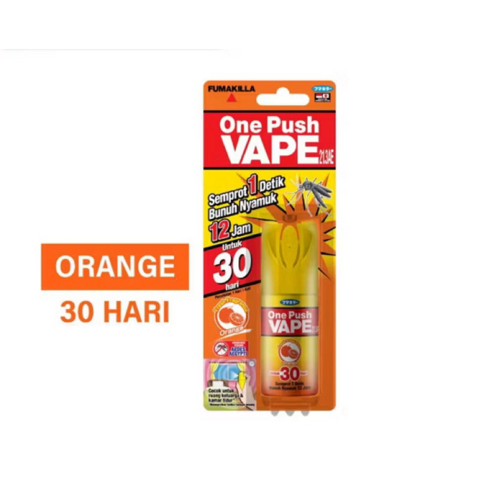 Jual Fumakilla One Push Vape Orange 30 Hari - Semprot Sekali, Nyamuk ...