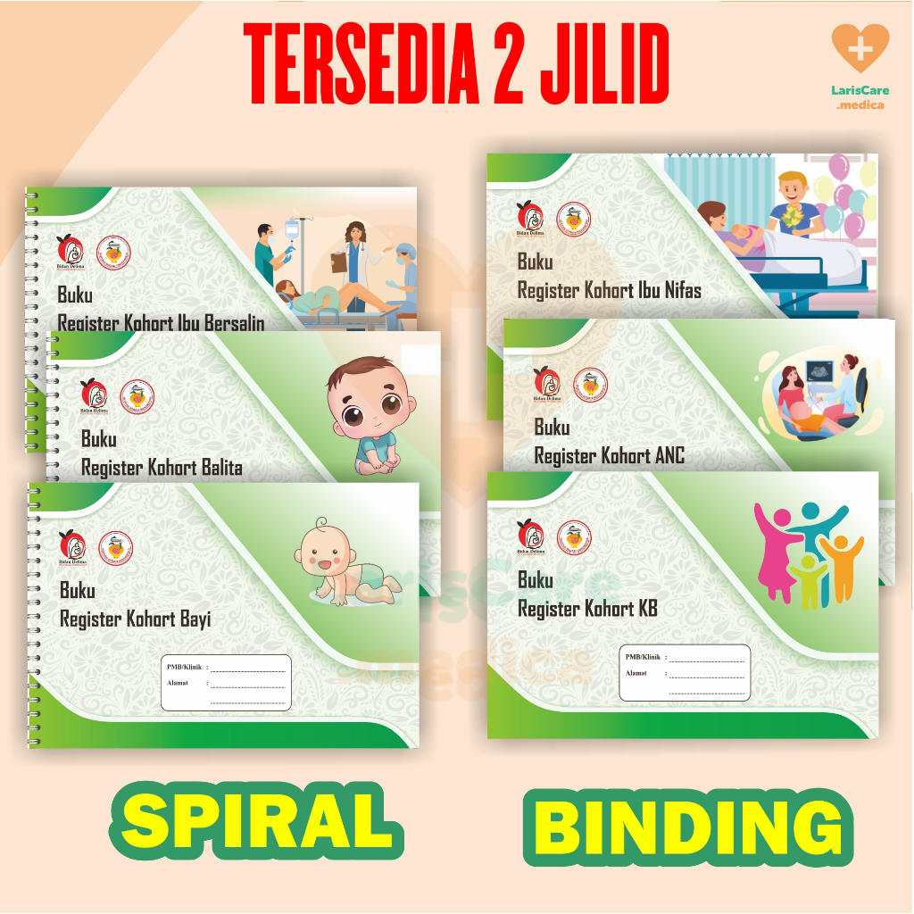 Jual Buku KOHORT, Buku Register, Buku Register Kohort, Buku Bidan, buku ...