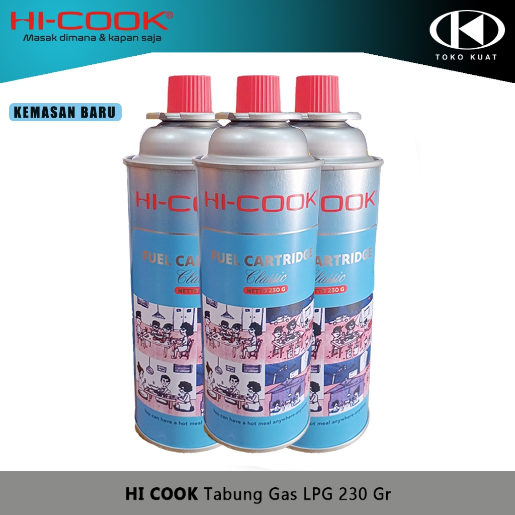 Jual HI COOK Gas LPG Kaleng 230 Gr / Fuel Cartridge / Gas Camping ...