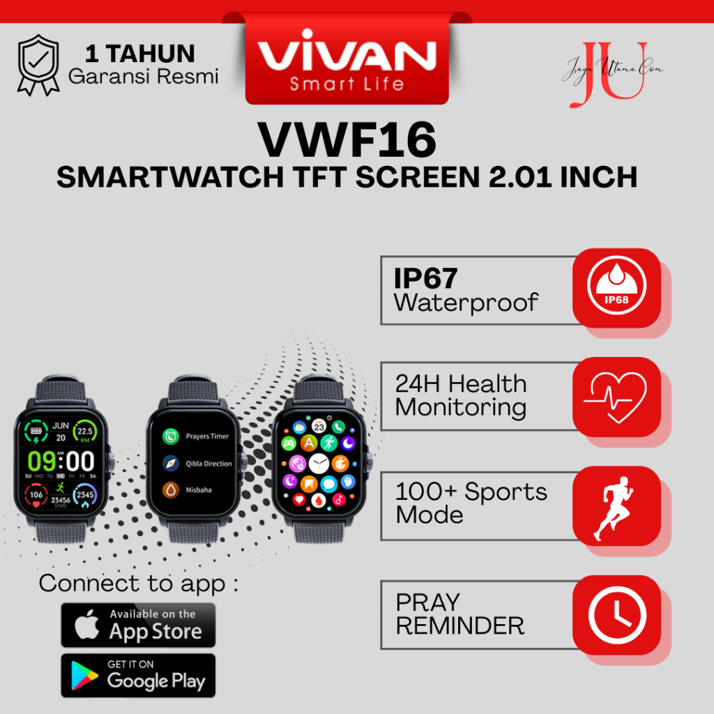 Jual Vivan Smartwatch VWF1 / VWF16 / VWF18 Original | Shopee Indonesia