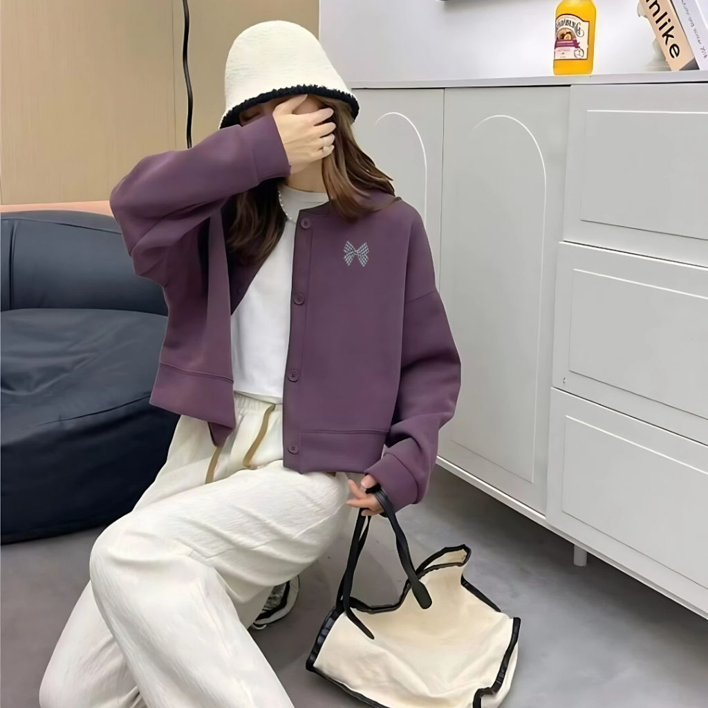 Jual PITA CARDIE OUTER WANITA SEMI CROPE - SWETAR CARDIGAN WANITA ...