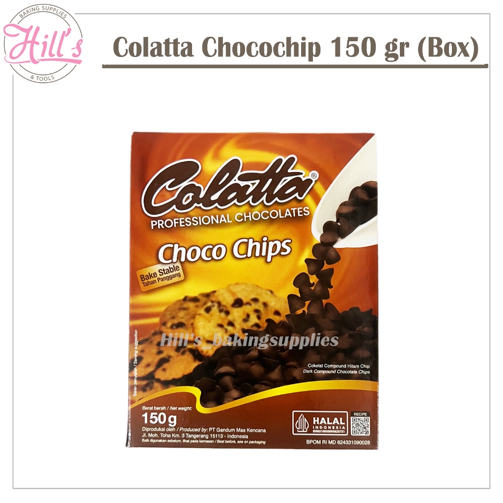 Jual PROMO MURAH !!! COLATTA DARK CHOCOLATE CHIPS 150 gr ( BOX )STABLE ...