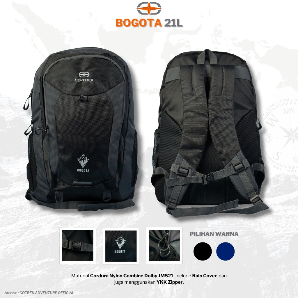 Jual Tas Ransel Laptop 21L Bogota Daily Backpack Cotrek Adventure ...