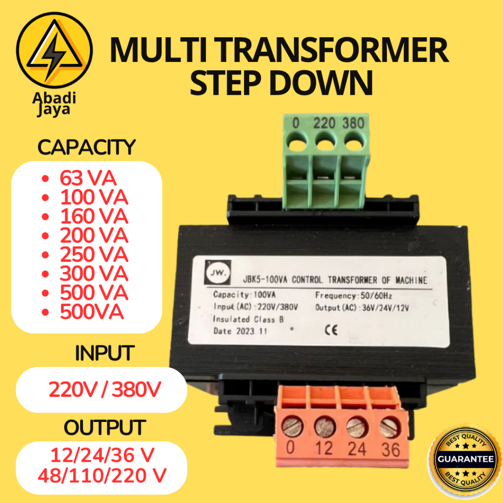 Jual TRAFO MULTI CONTROL TRANSFORMER STEP DOWN 300VA 300 VA 380V / 220V ...