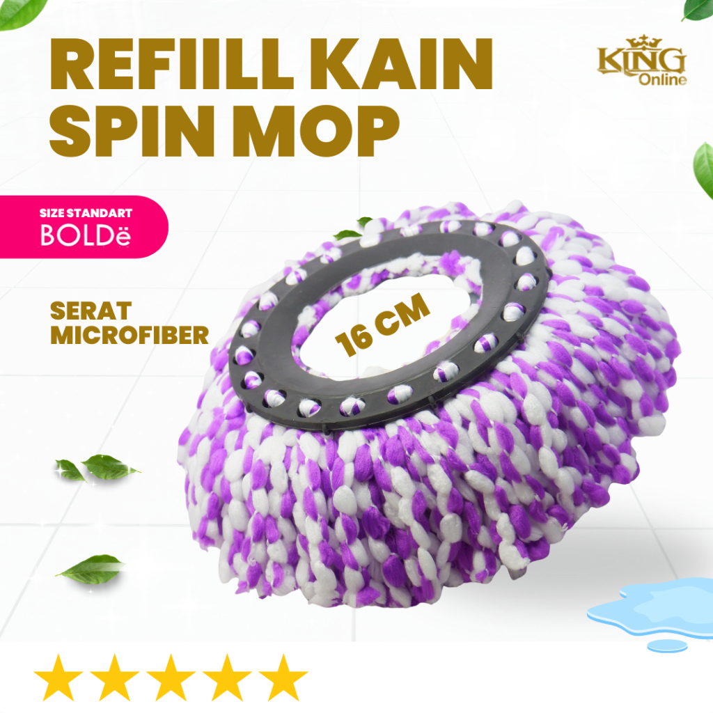 Jual Refill Kain Pel Spin Mop Putar 360 Kualitas BOLDE Bahan Microfiber ...