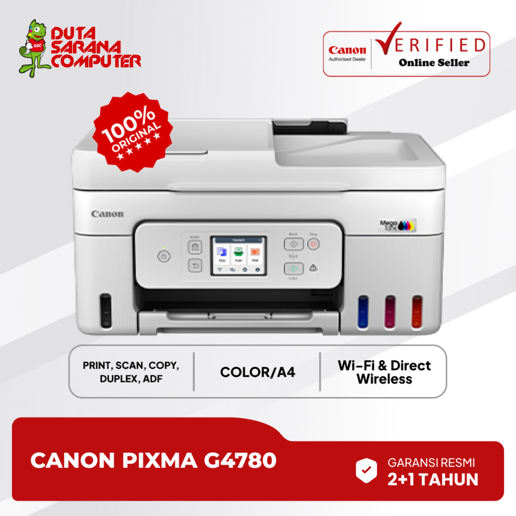 Jual PRINTER CANON G4780 NEW PRINT SCAN COPY WITH ADF WIRELESS GARANSI ...