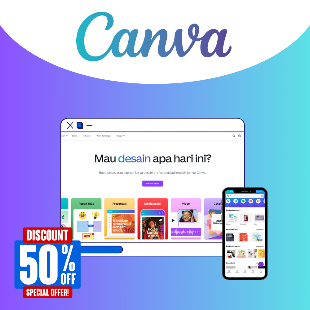 Jual Canva Pro Template Bundle 10.000+ Desain Profesional | Shopee ...