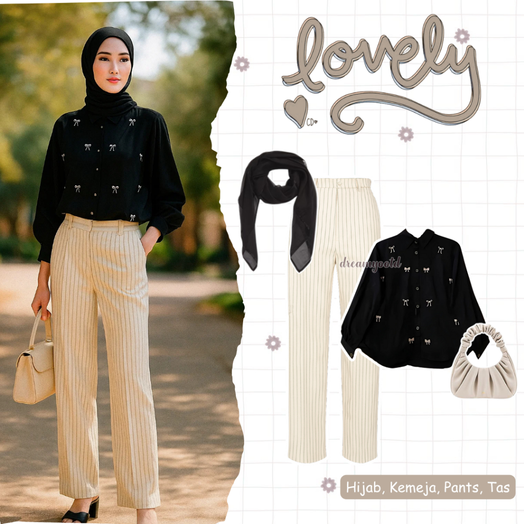 Jual dreamyootd - 4 In 1 Setelan Baju Wanita Kekinian Korean Style One ...