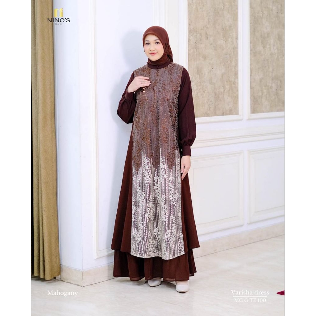 Jual Varisha Dress Terbaru Gamis Brukat Premium original NINO'S DESIGN ...
