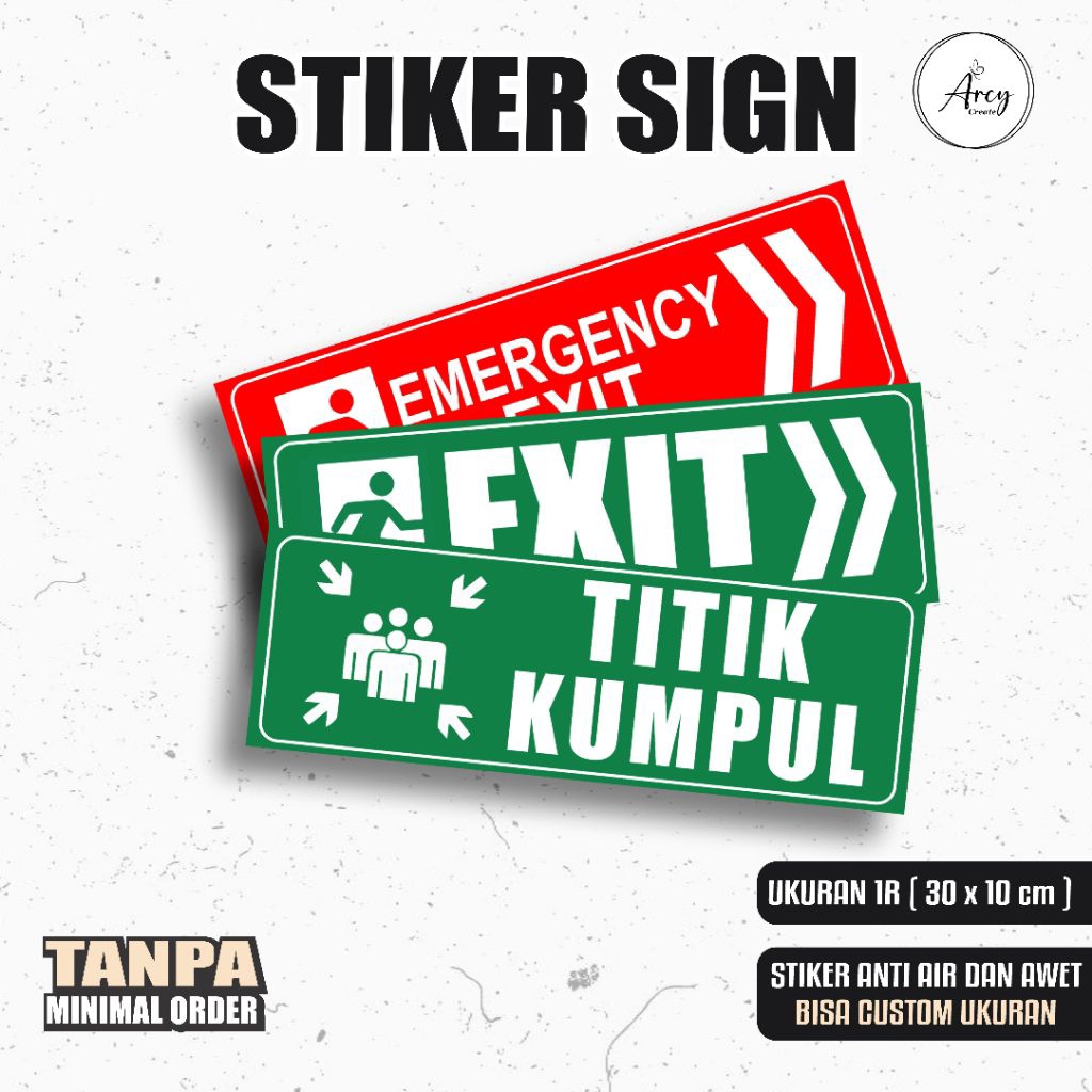 Jual Stiker Emergency Exit Titik Kumpul | Shopee Indonesia