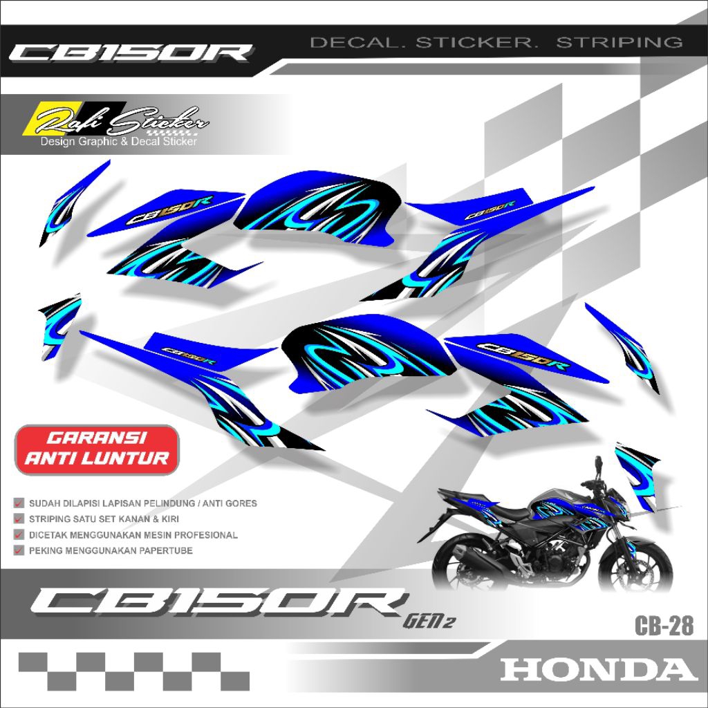 Jual Stiker CB150R gen 2 Terbaru / Striping motor honda cb 250 r ...