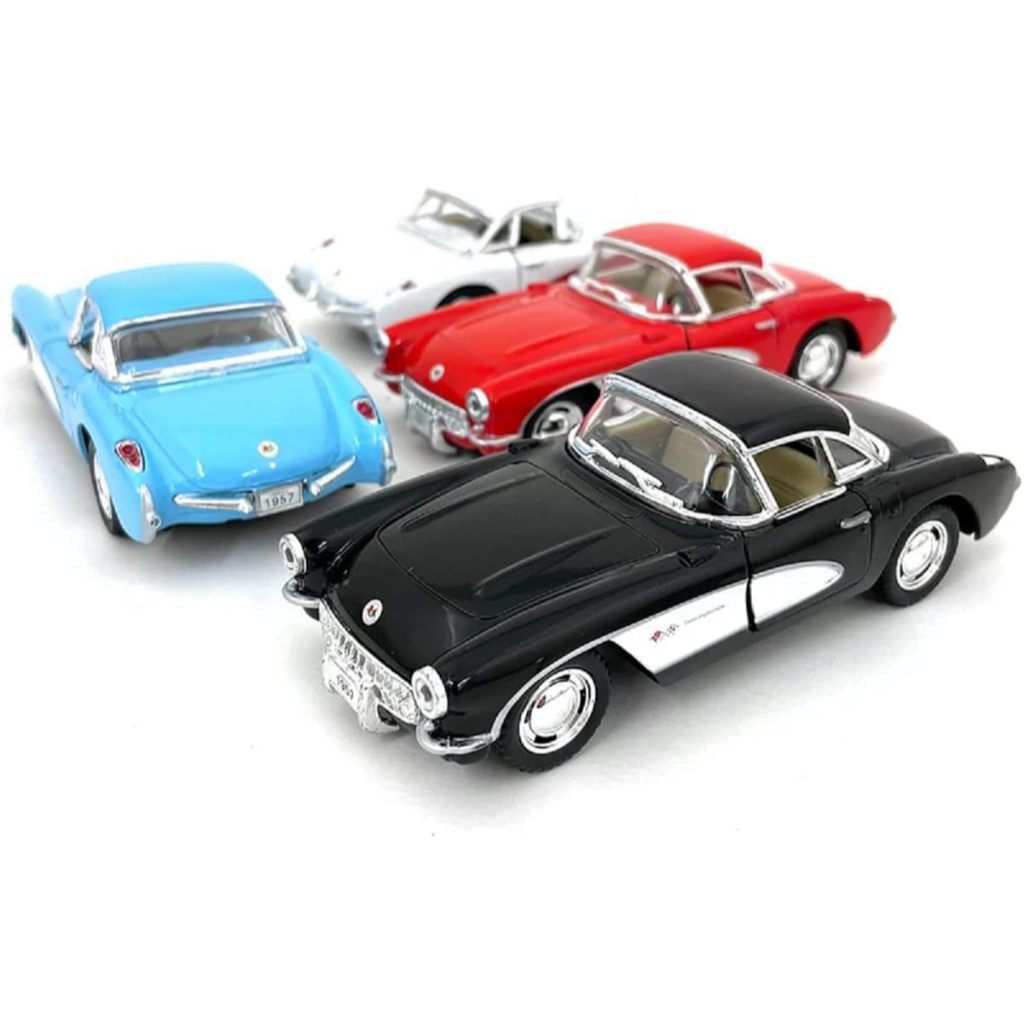 Jual 1957 Chevy Corvette 1:34 Scale 5" Die Cast Metal Model Classic Car ...