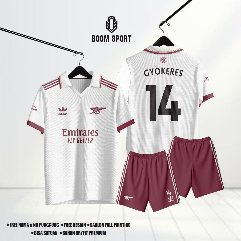 Jual Jersey Vintage Arsenal Terbaru Musim 2025/2026 Full Printing ...