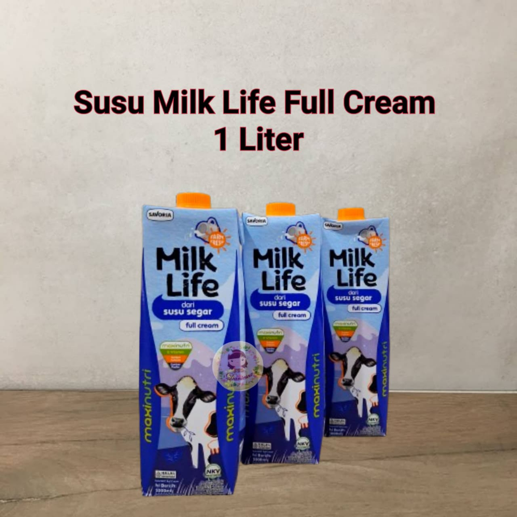 Jual Milk Life susu UHT 1 liter Full Cream khusus INSTAN / SAMEDAY ( ds ...