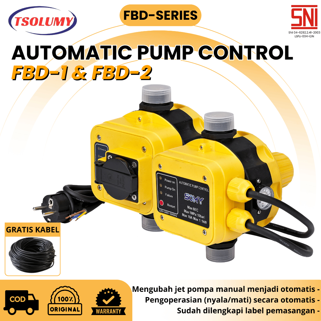 Jual Tsolumy FBD-1/FBD2 Pompa Air Automatic Pump Control Mesin Penguat ...