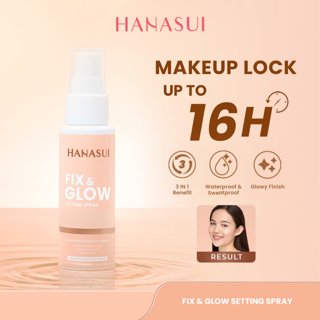 Jual HANASUI FIX & GLOW SETTING SPRAY - HANASUI SETTING SPRAY 60ML ...