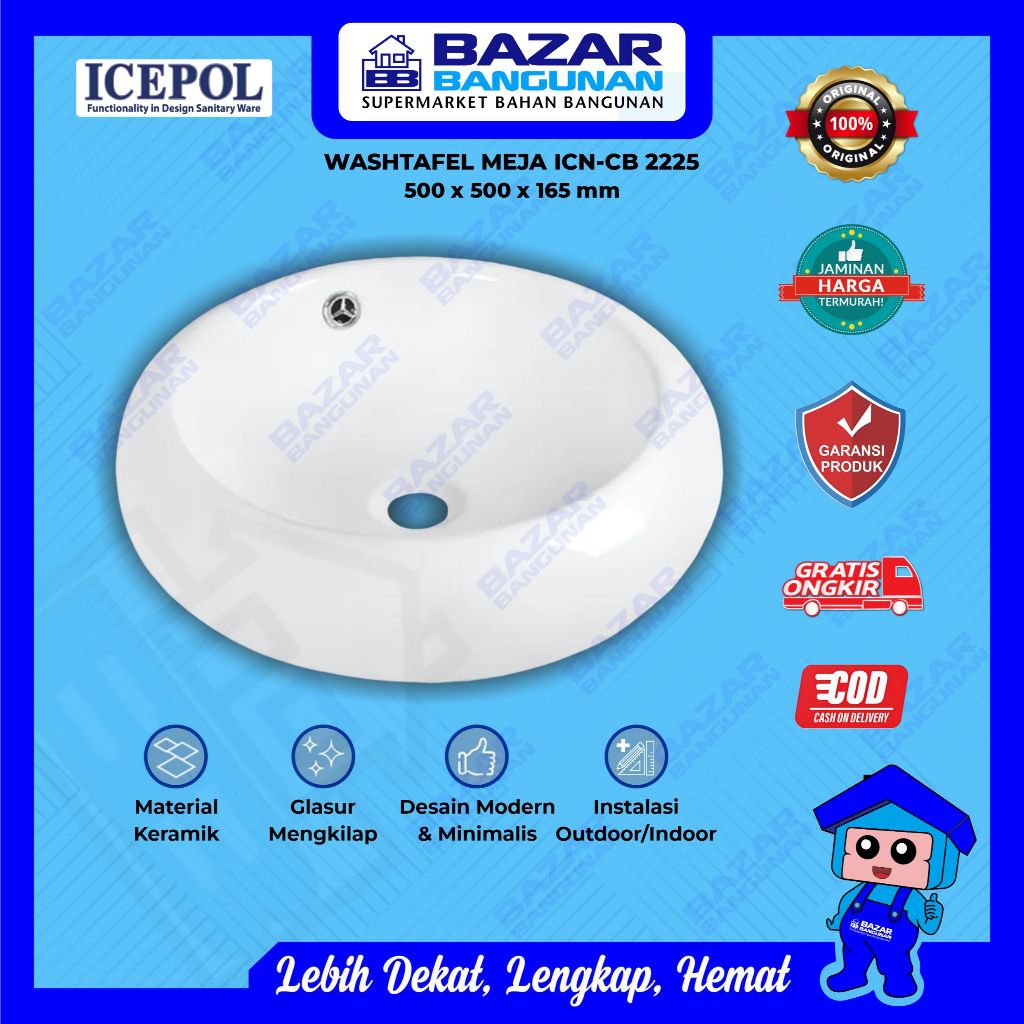 Jual Icepol - Washtafel Wastafel Wash Basin Bak Cuci Tangan Kamar Mandi ...
