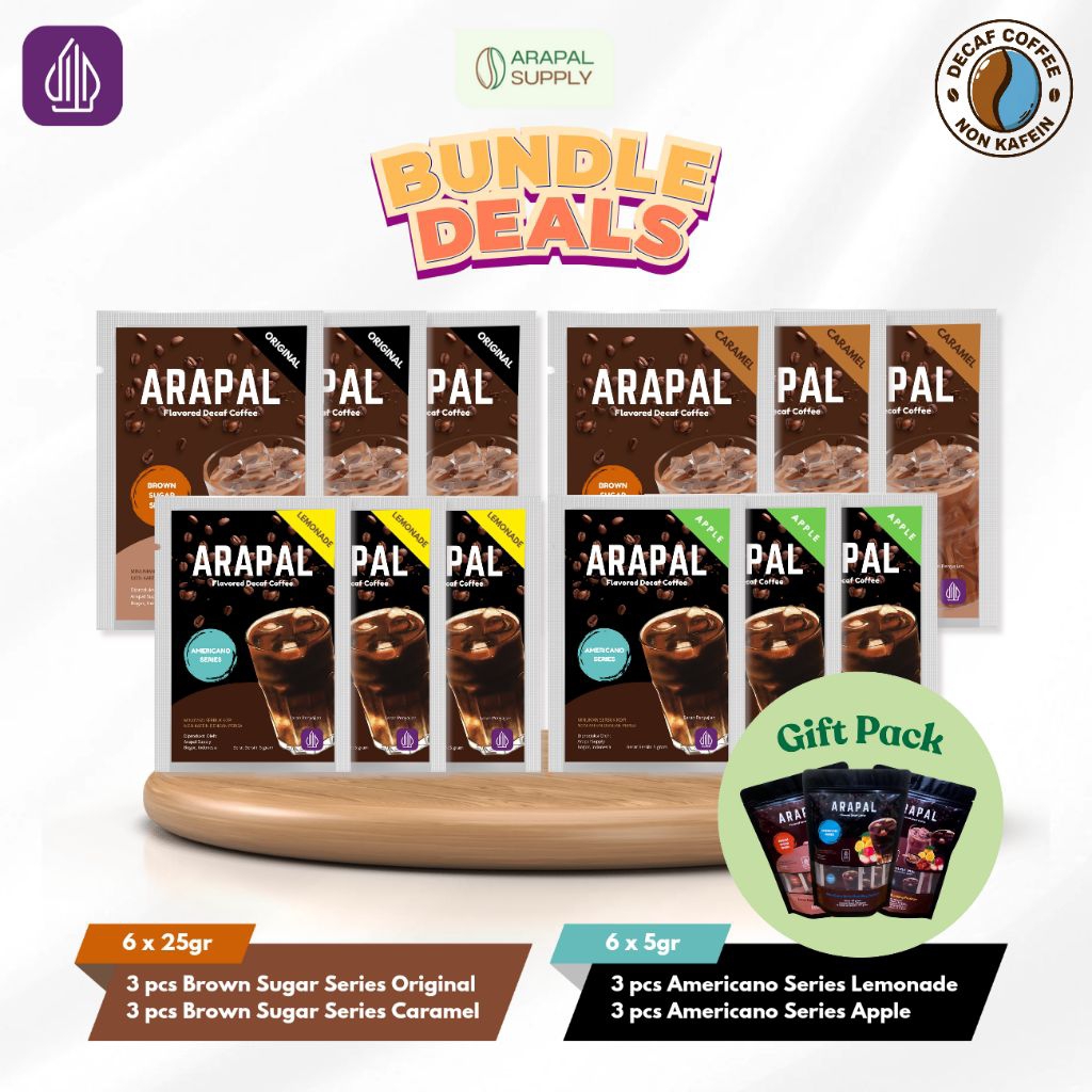 Jual [PROMO BUNDLING GIFT PACK] ARAPAL COFFEE - Decaf Americano Apple ...