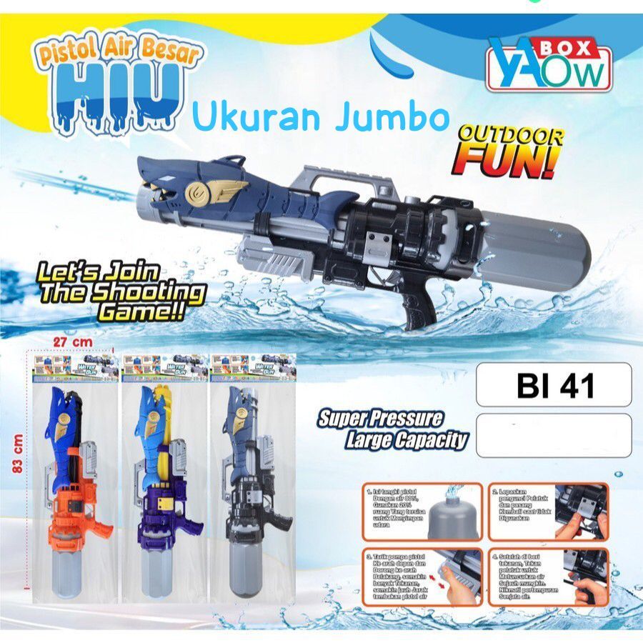 Jual MJ Mainan Tembak Tembakan Air Pistol Water Gun Big jumbo Hadiah ...