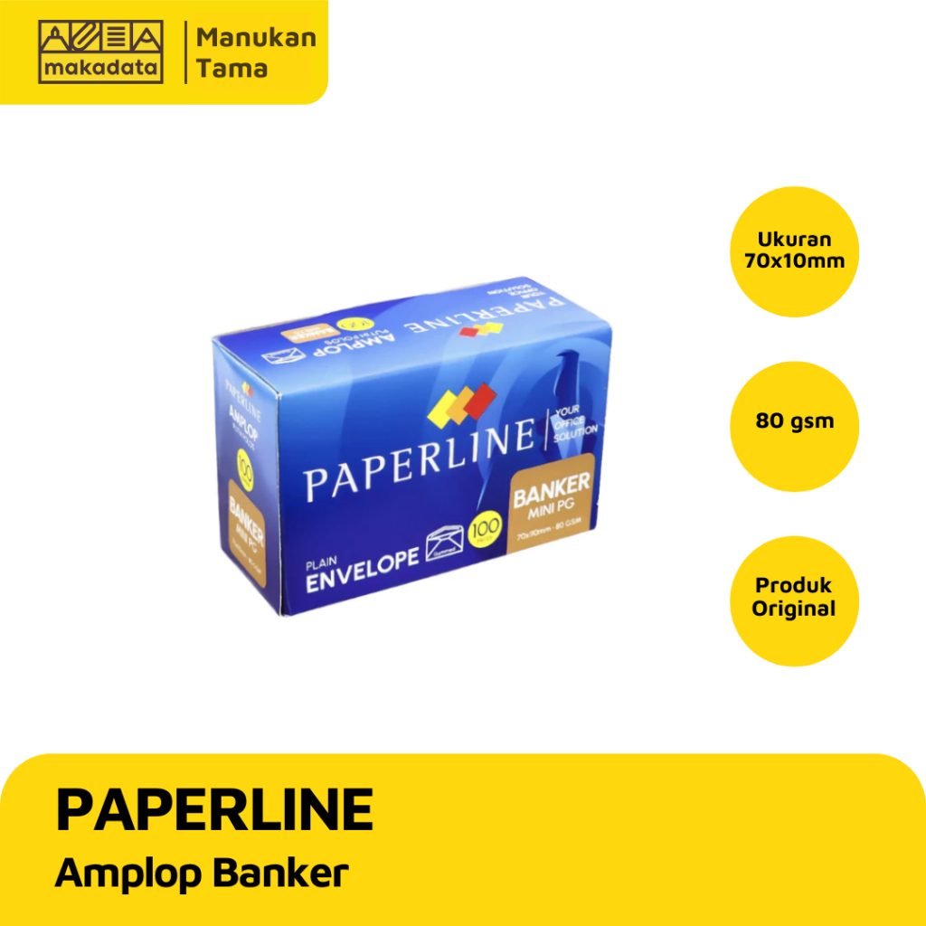 Jual AMPLOP / ENVELOPE PAPERLINE BANKER 80 GRAM (1 PACK) | Shopee Indonesia