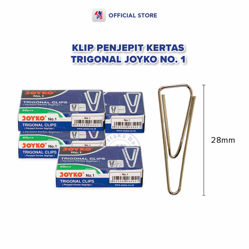 Jual Klip Penjepit Kertas Trigonal Joyko No.1 / PB EDUKASI ANAK - PBNB ...
