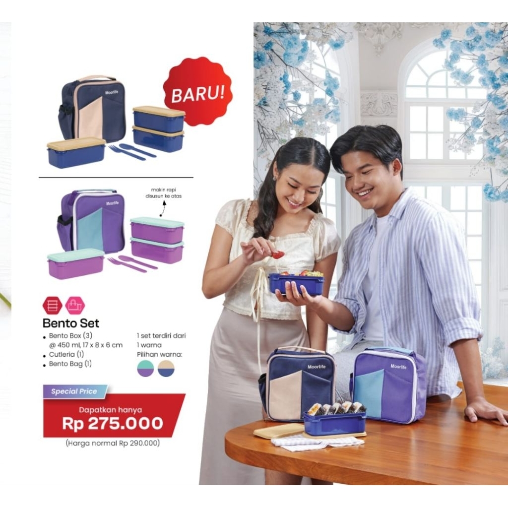 Jual Moorlife Bento Set / Tropical / Otto / Promo / Lunchbox / Gift ...