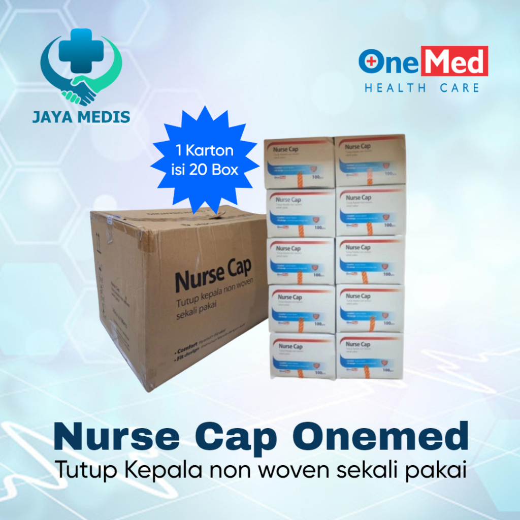Jual Nurse Cap Topi Perawat Penutup Kepala Warna Non Woven OneMed Paket ...