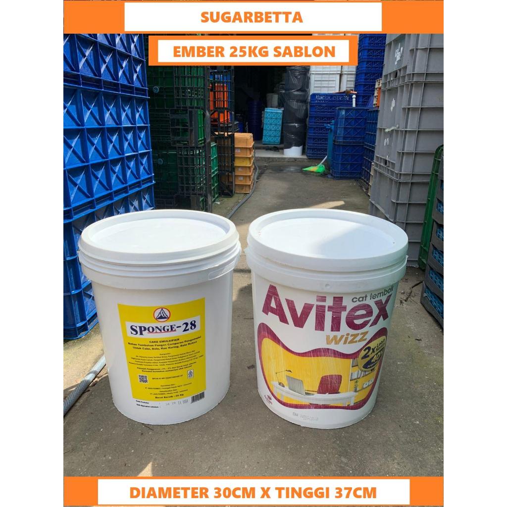 Jual Ember cat 20kg/18KG ember plastik 20kg/18KG sablon tanpa tutup ...