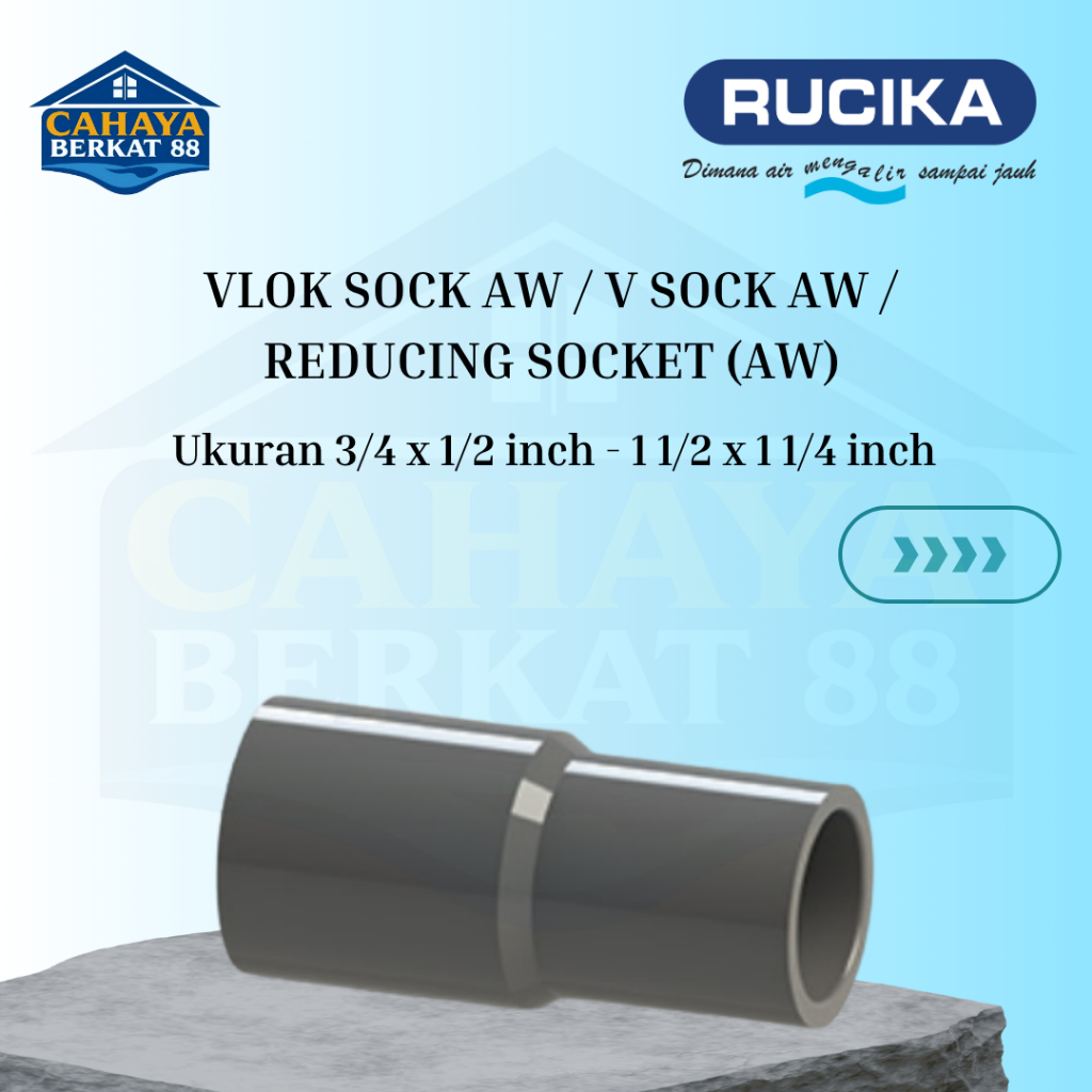 Jual Rucika Vlok Sock AW/V Sock AW/Reducing Socket (AW) | Ukuran 3/4 x ...