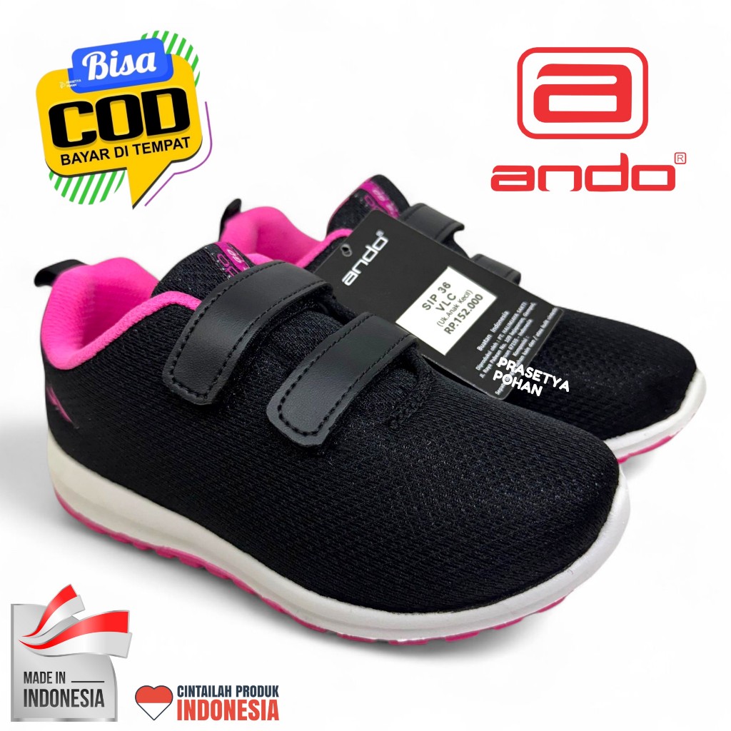 Jual Sepatu Sekolah SD SMP SMA Anti Slip Original ANDO - Sepatu Anak ...