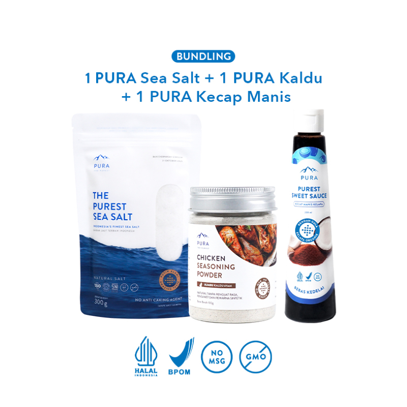 Jual Pura Sea Salt (300gr), Kaldu Asli (100gr), Pura Kecap Manis (200ml ...