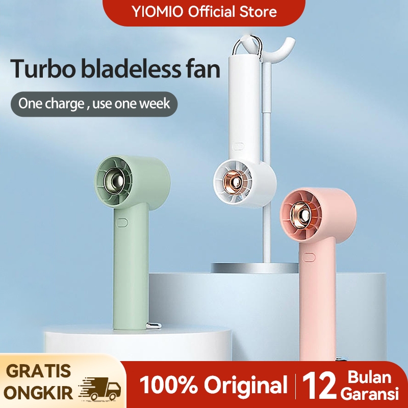 Jual YIOMIO Kipas Angin Mini Portable Hand Fan 4000mAh Type-C Charging ...