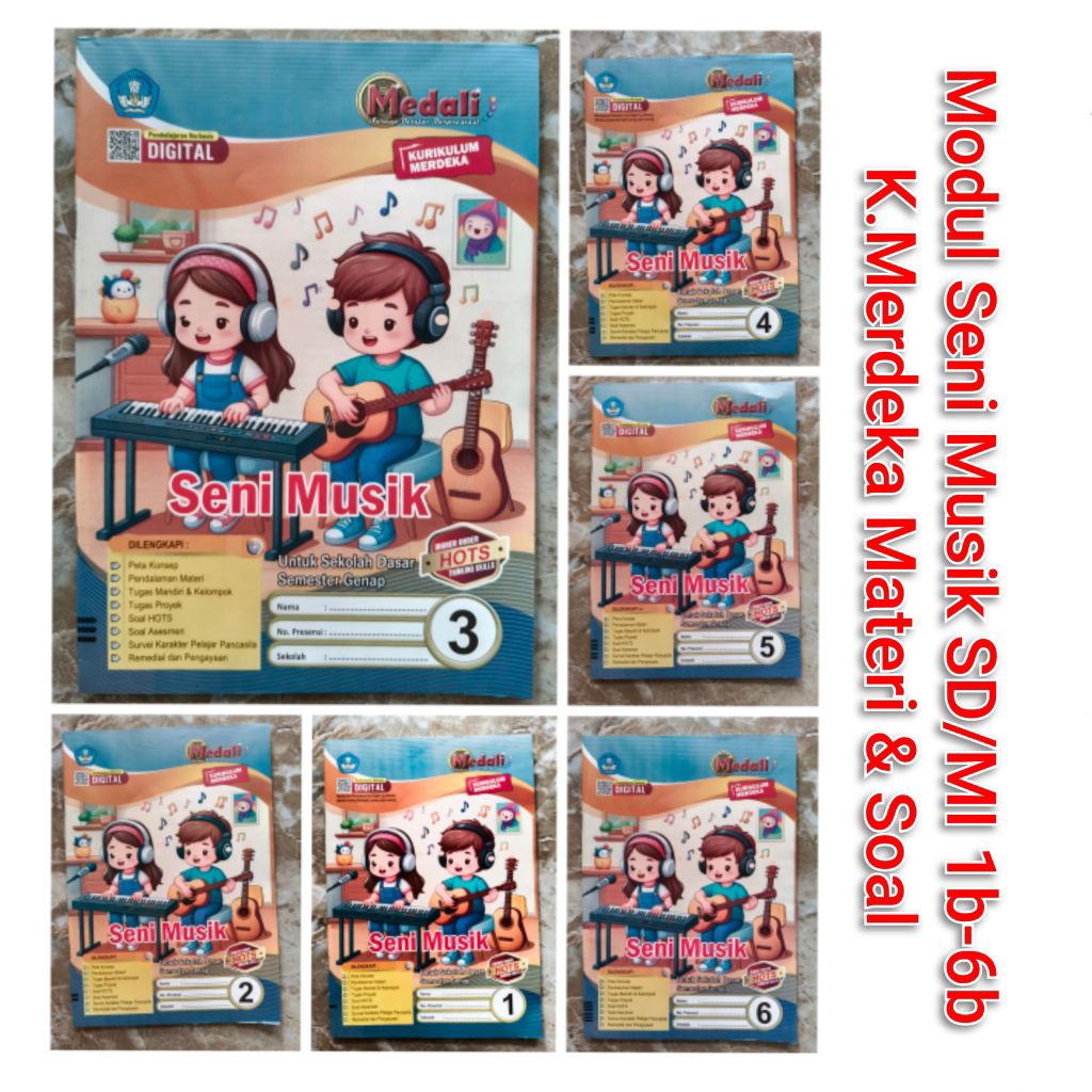Jual Modul Seni Musik SD/MI Kelas 1-6 semester genap (2) Kurikulum merdeka lks Medali Terbaru ...