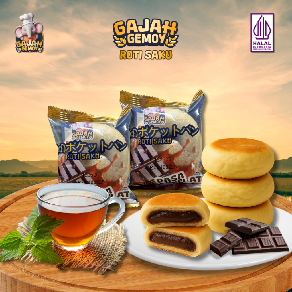 Jual Gajah Gemoy - Roti Saku Gajah Gemoy | Rasa Coklat | Isi 20 Pcs ...