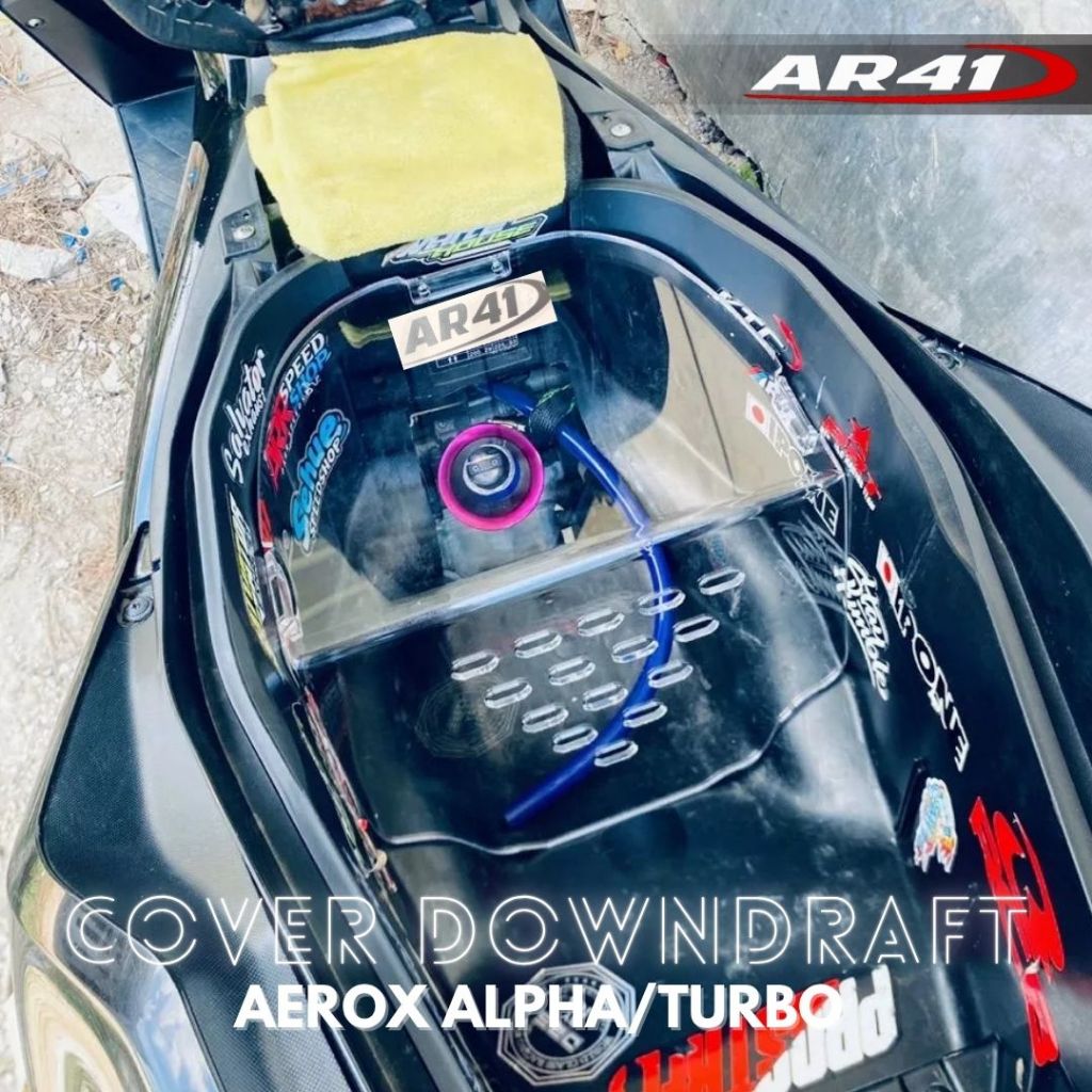 Jual COVER SEKAT BAGASI DOWNDRAFT aerox alpha/turbo, Aerox alpha/turbo ...