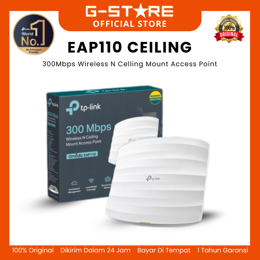 Jual TP-Link EAP 110 Indoor 300Mbps Wireless N Ceiling Mount Access ...