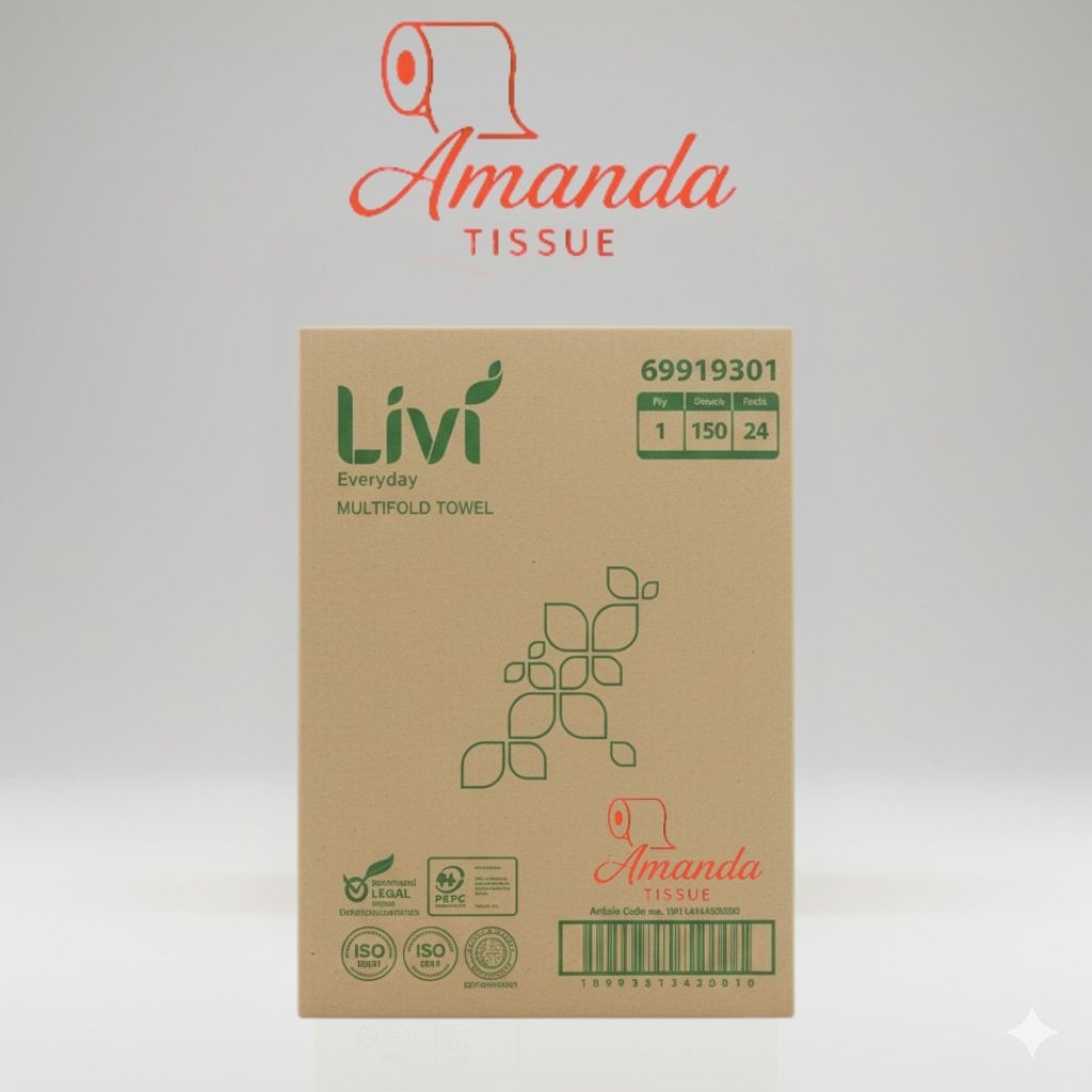 Jual Tissue Livi Smart Multifold Towel 150 Sheet (KARTONAN) - Tisu ...